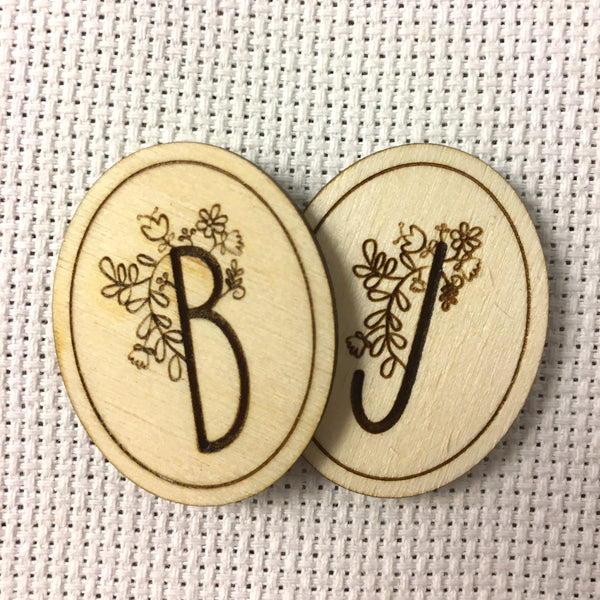 Floral Monogram Personalized Needle Minders – Snarky Crafter Designs