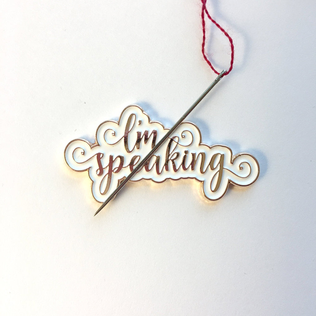 I'm Speaking Rose Gold Needle minders – Snarky Crafter Designs