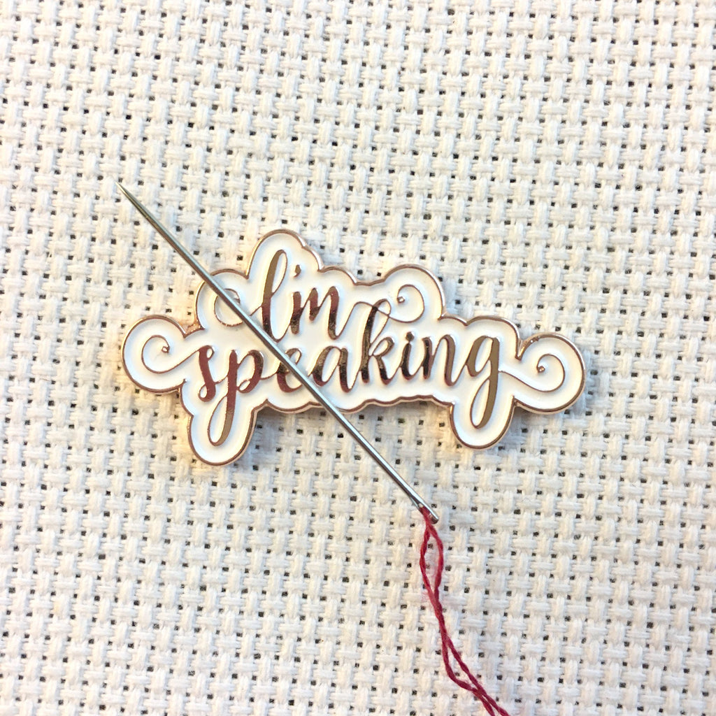 I'm Speaking Rose Gold Needle minders – Snarky Crafter Designs