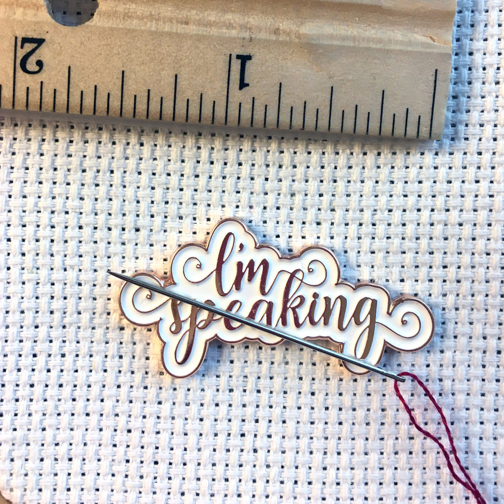 I'm Speaking Rose Gold Needle minders – Snarky Crafter Designs