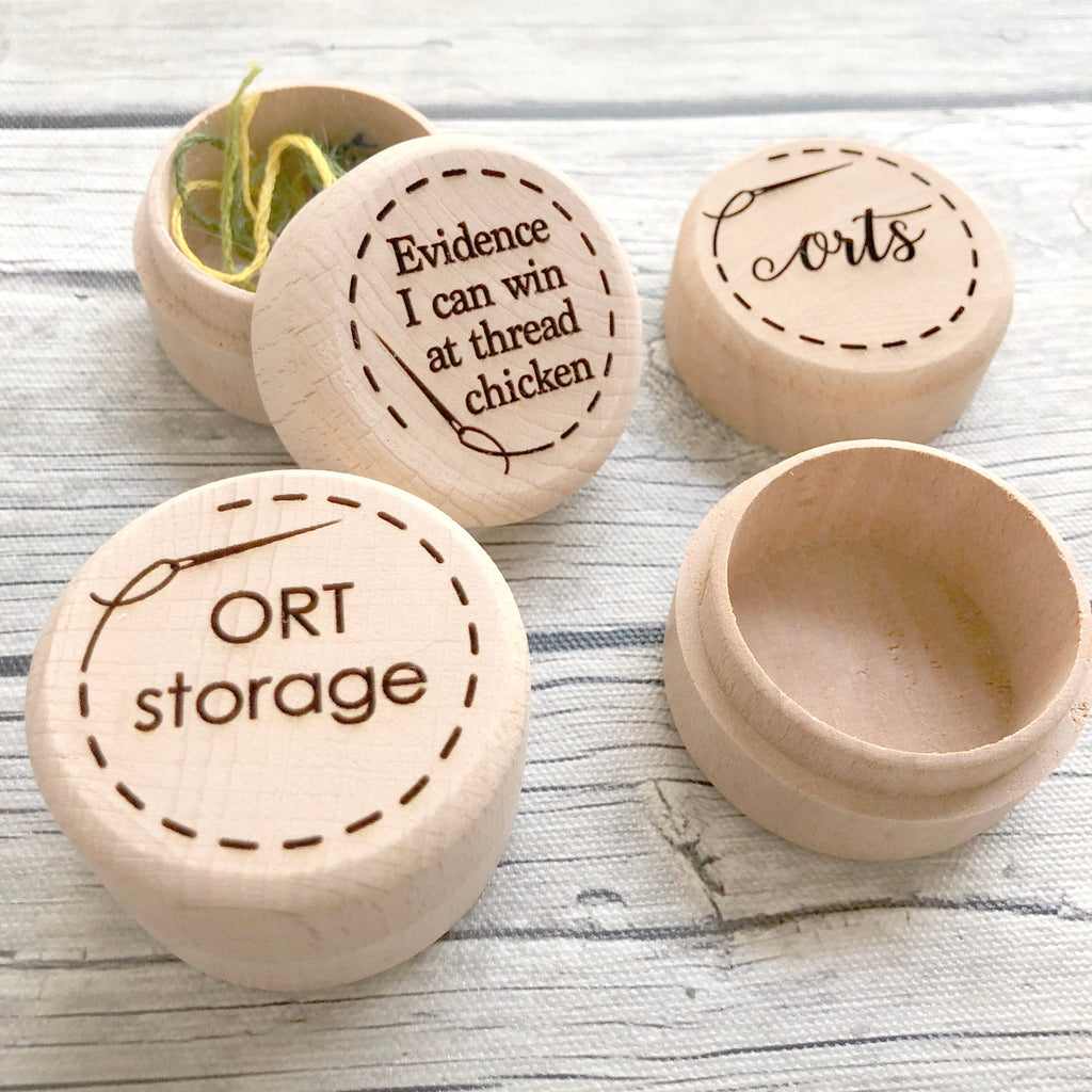 ORT Jar Engraved Thread Storage: Snarky Embroidery Cross Stitch Quilti ...